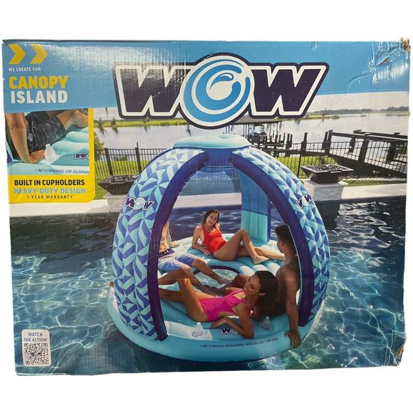 WOW | Swim | Wow Sports Pool Island Float Inflatable Float With Canopy ...